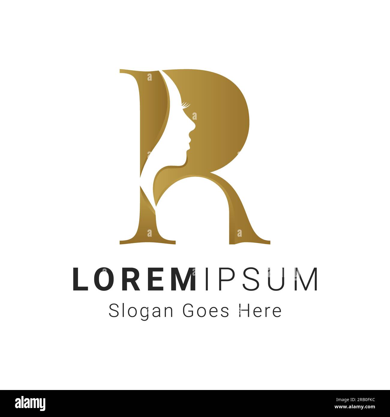 Luxury Initial R Logo Design 3D Luxury Queen with Letter R Logotype ...