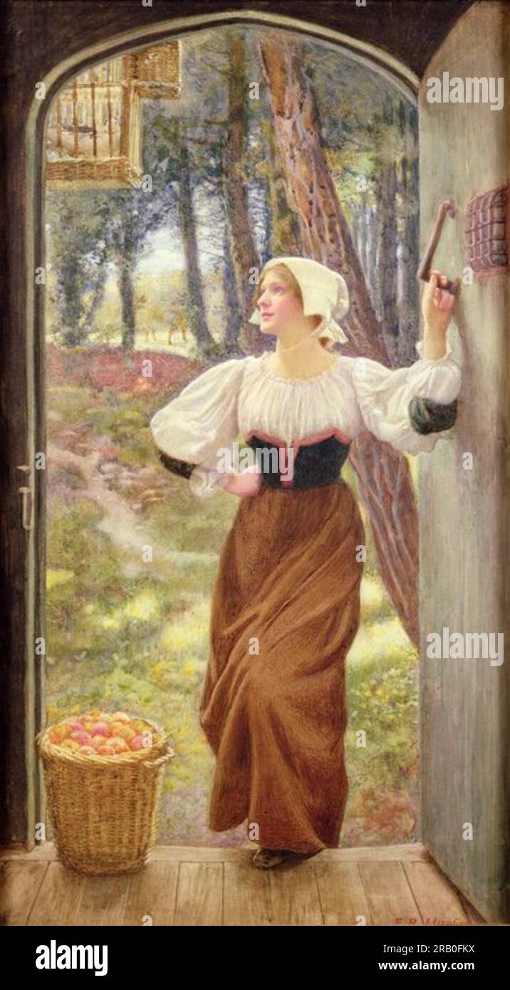 Tithe in Kind by Edward Robert Hughes Stock Photo - Alamy