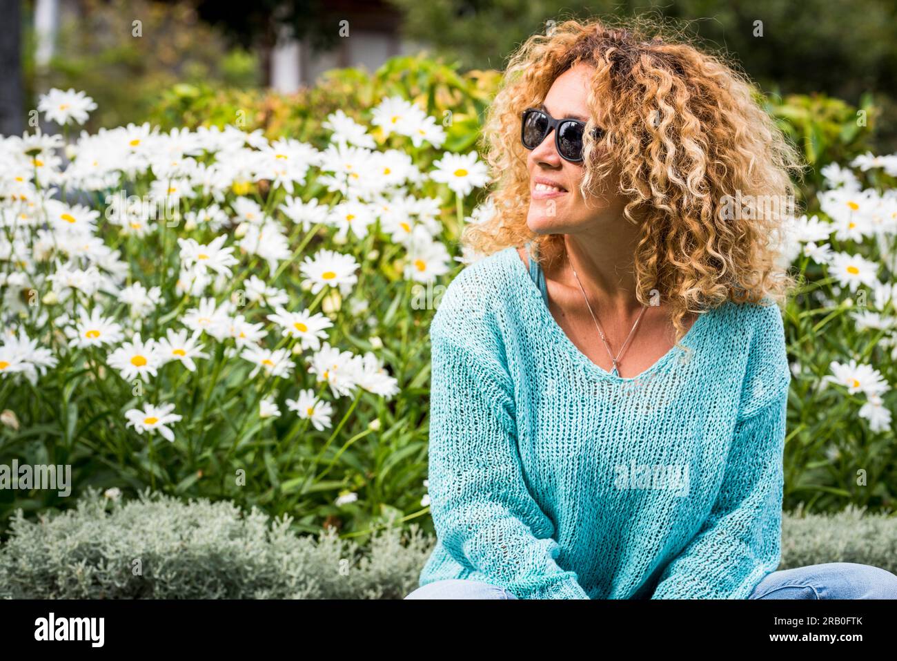 Vacation spring time season people concept lifestyle. Happy young woman ...