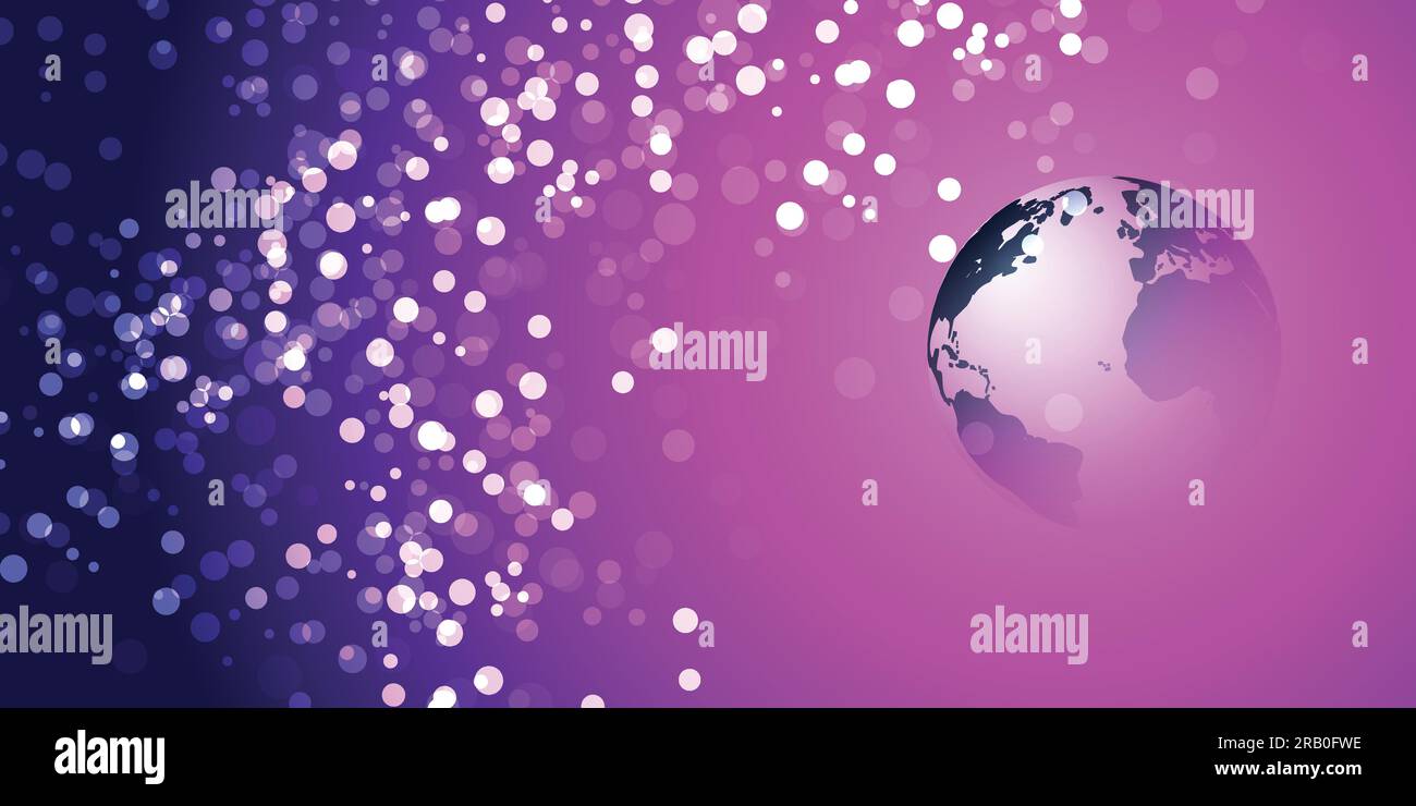 Earth Globe Design on Bright Sparkling Background Stock Vector Image ...