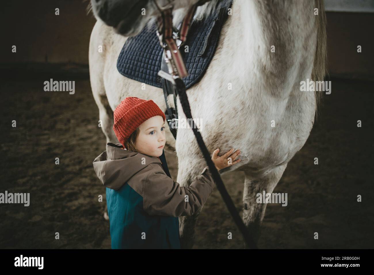 Teen boy riding horse hi-res stock photography and images - Alamy