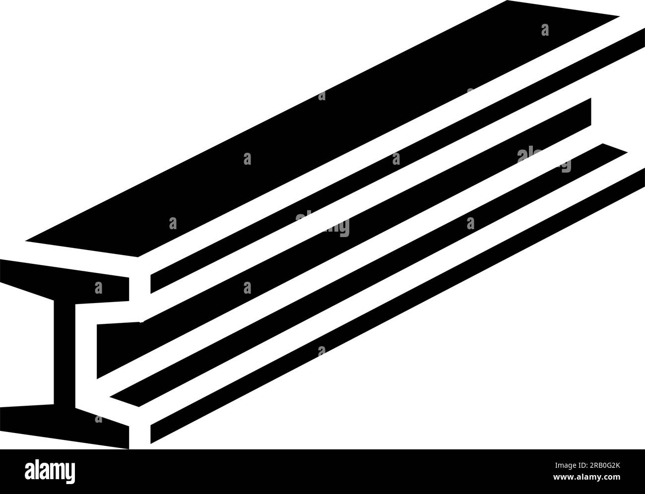 steel girders civil engineer glyph icon vector illustration Stock ...