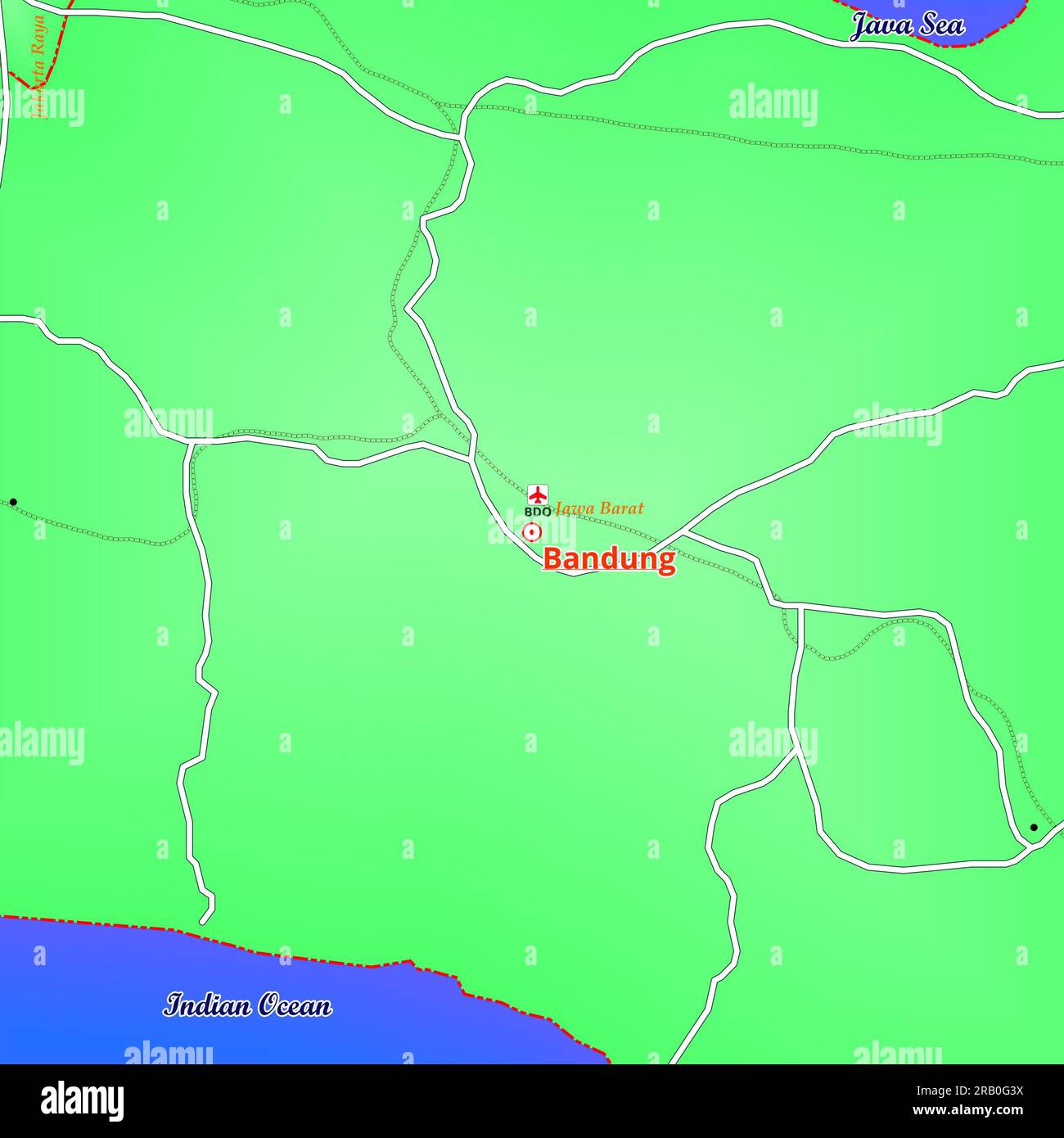 Bandung map hi-res stock photography and images - Alamy