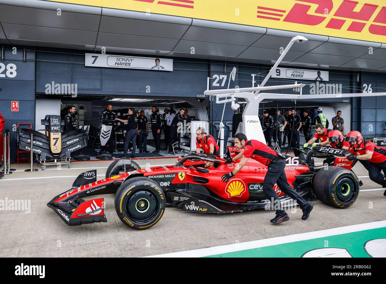 Silverstone, Royaume Uni. 06th July, 2023. 16 LECLERC Charles (mco), Scuderia Ferrari SF-23 ...