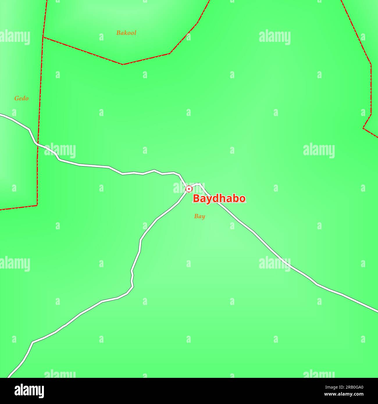 Map of Baydhabo City in Somalia Stock Photo - Alamy