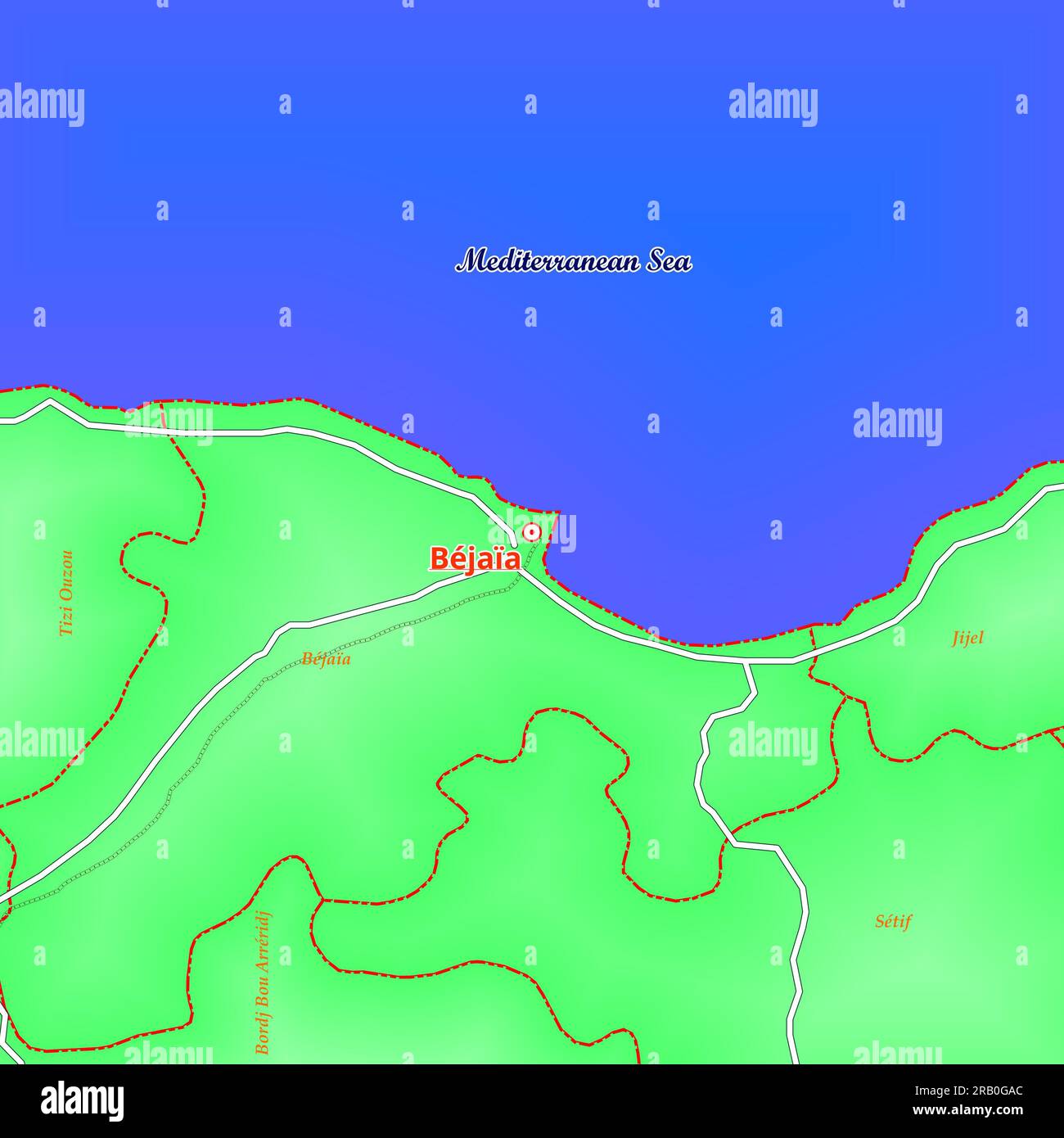 Bejaia street map hi-res stock photography and images - Alamy