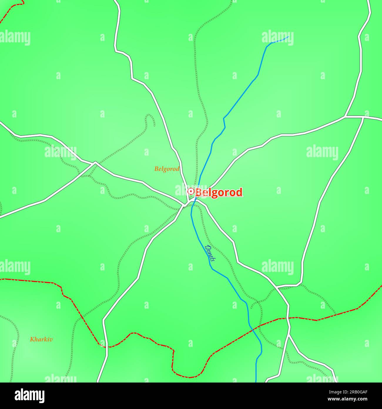 Map of Belgorod City in Russia Stock Photo - Alamy