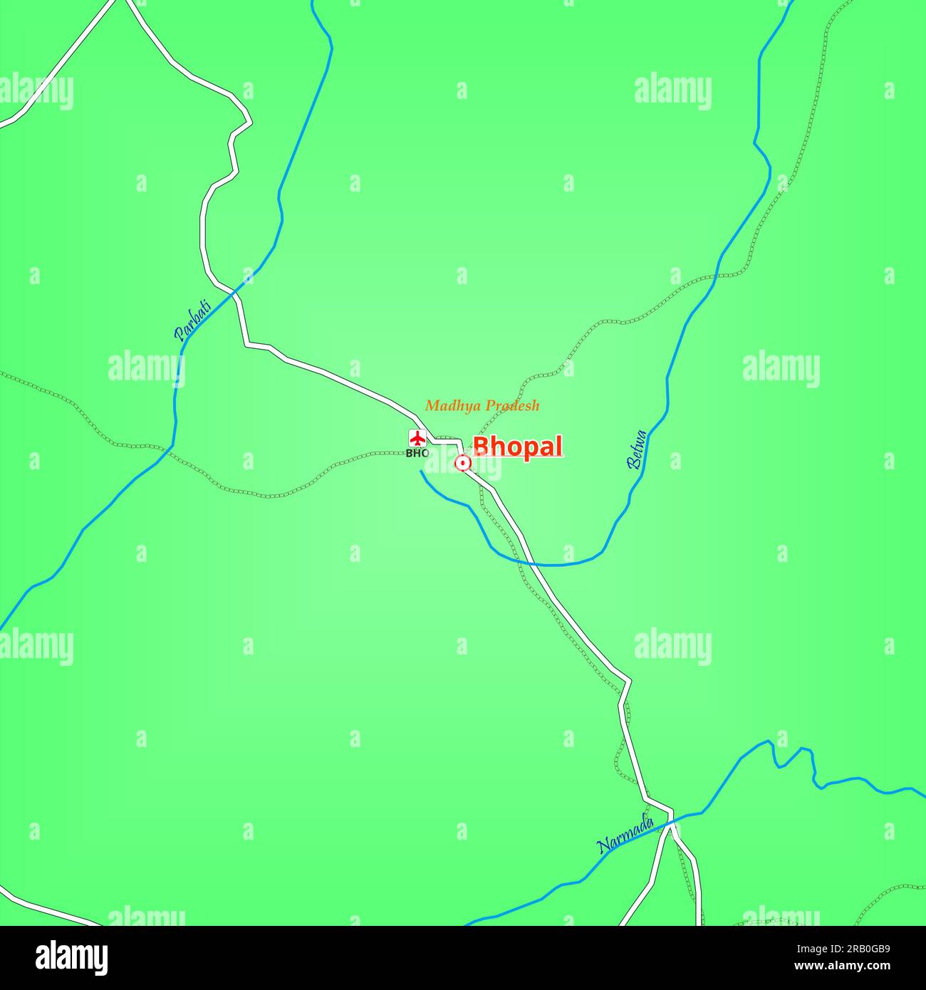 Bhopal map hi-res stock photography and images - Alamy