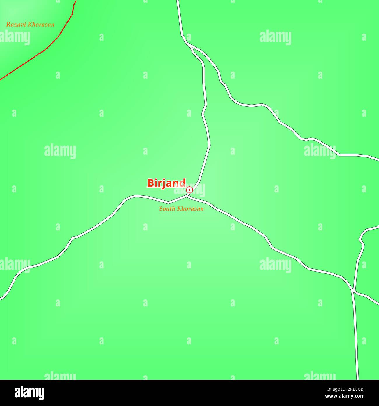 Map of Birjand City in Iran Stock Photo - Alamy