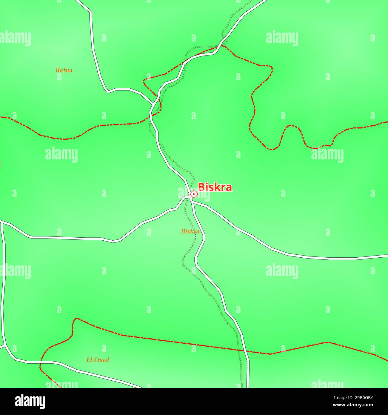 Map of Biskra City in Algeria Stock Photo - Alamy