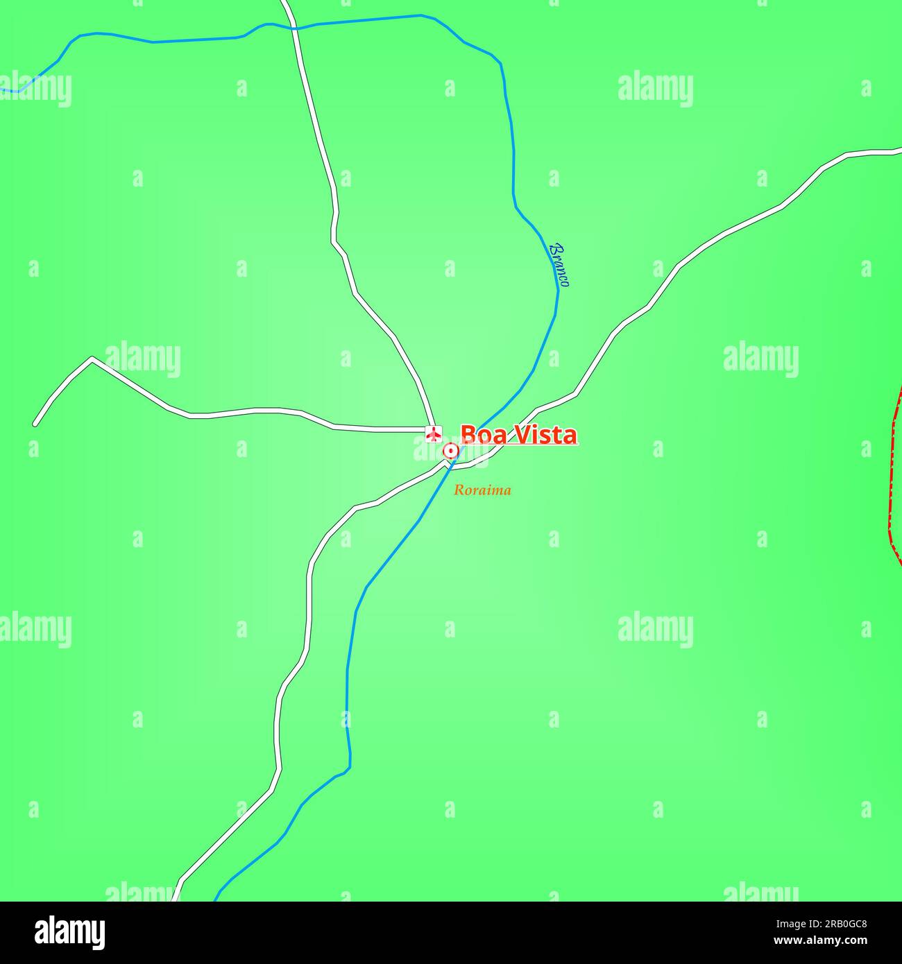 Map of Boa Vista City in Brazil Stock Photo - Alamy