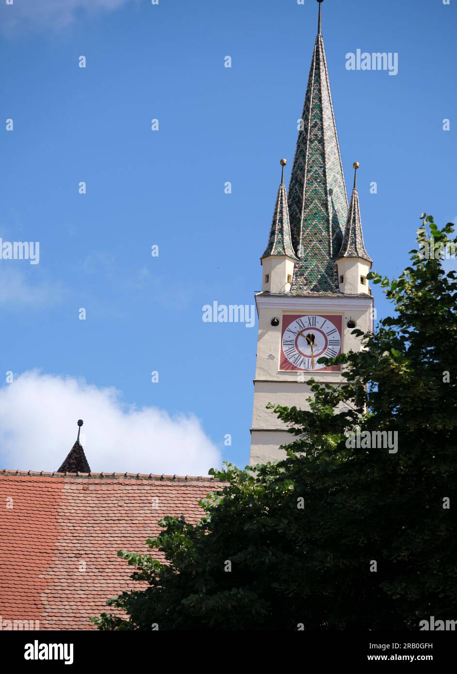 The historic town centre of Mediaș/Mediasch Stock Photo - Alamy