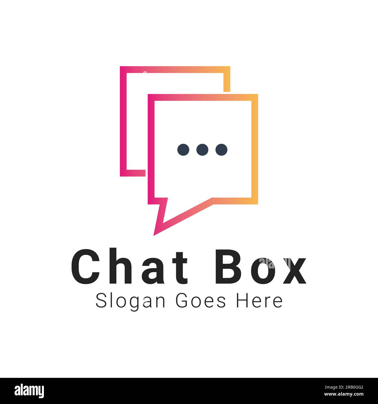 Chat Box Logo Design Digital Communication Chatting Logotype ...