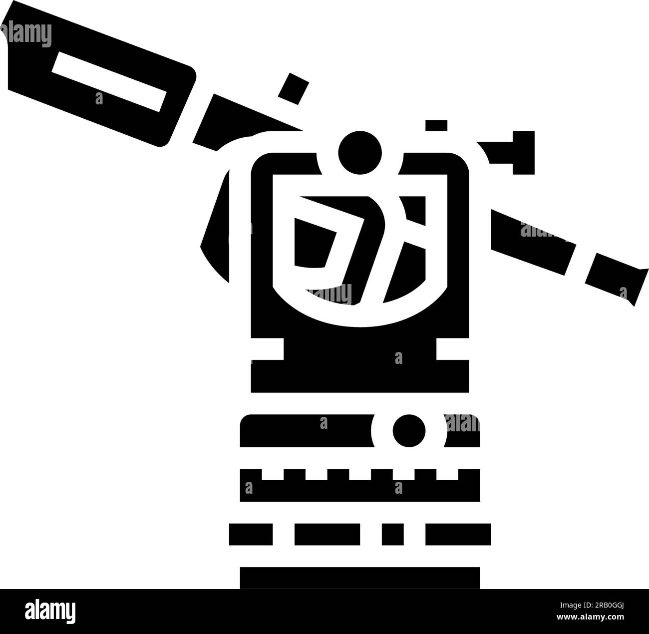 transit level tool civil engineer glyph icon vector illustration Stock ...