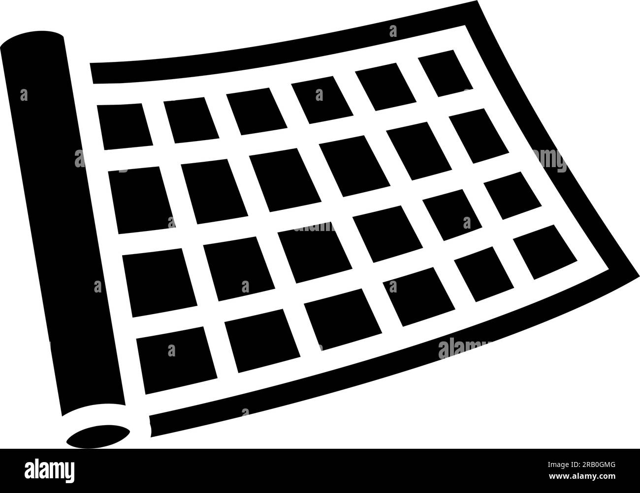 blueprint roll civil engineer glyph icon vector illustration Stock ...