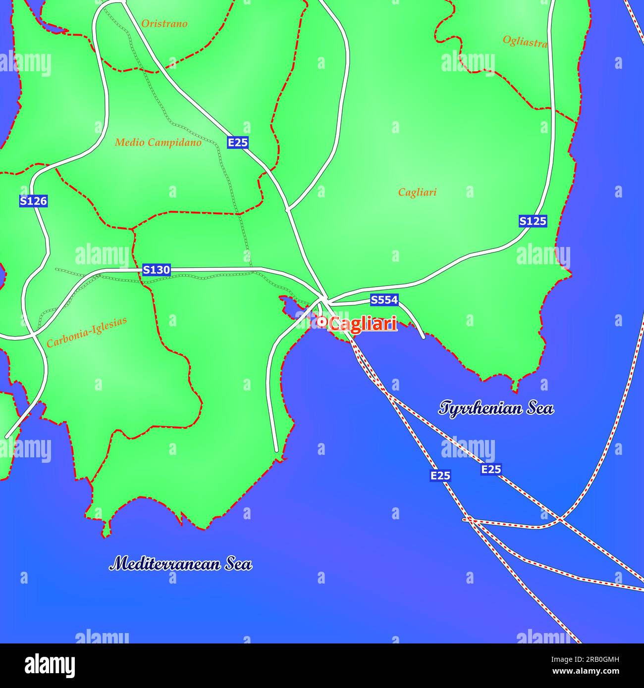 Ekdal Cagliari Italy Map Cagliari Sella Del Diavolo, Sardinia, Italy