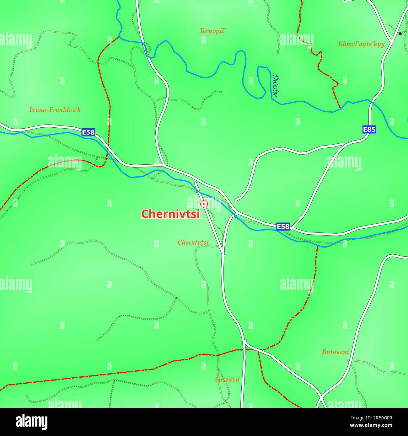 Map of chernivtsi hi-res stock photography and images - Alamy