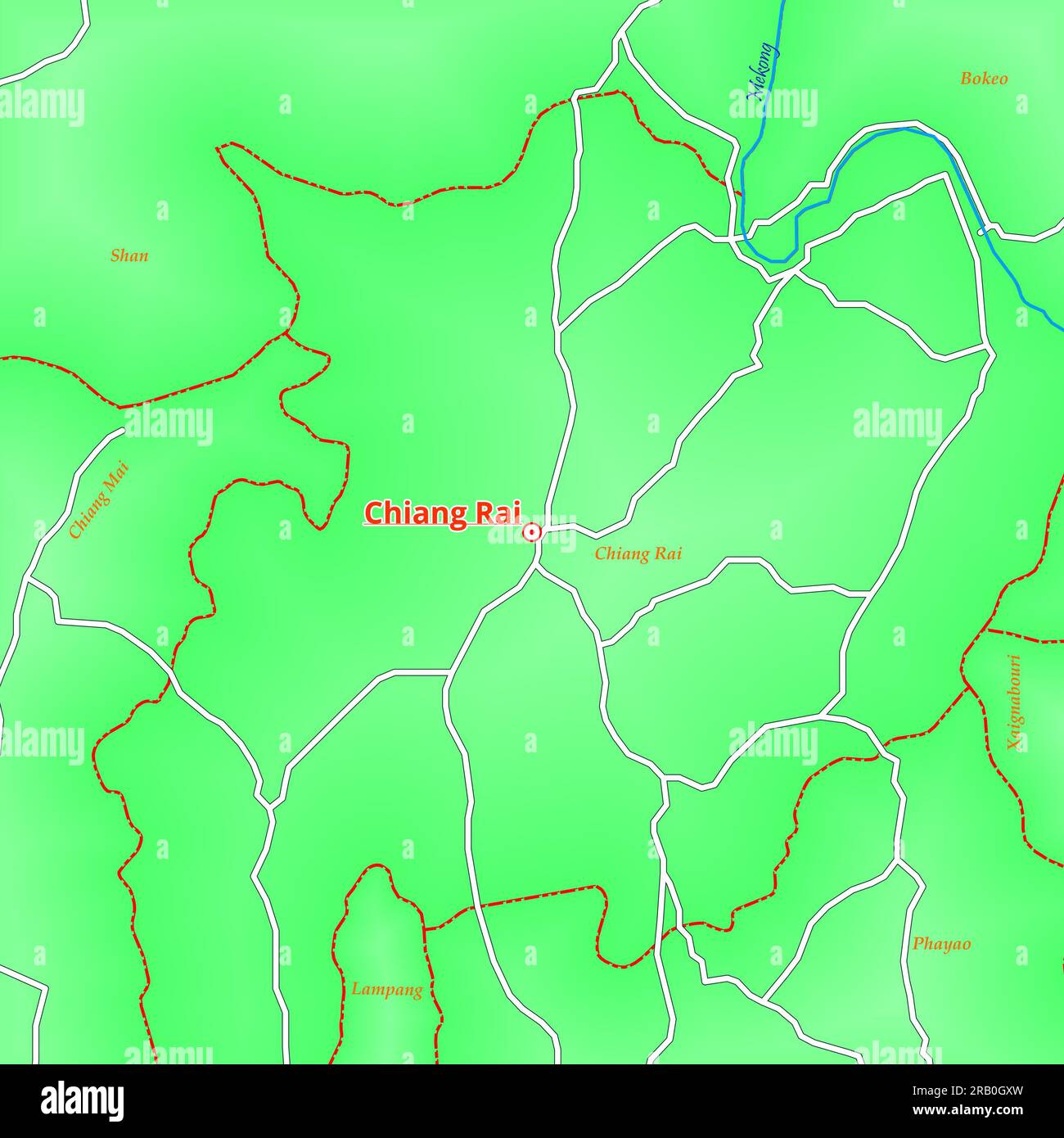 Map of chiang rai hi-res stock photography and images - Alamy