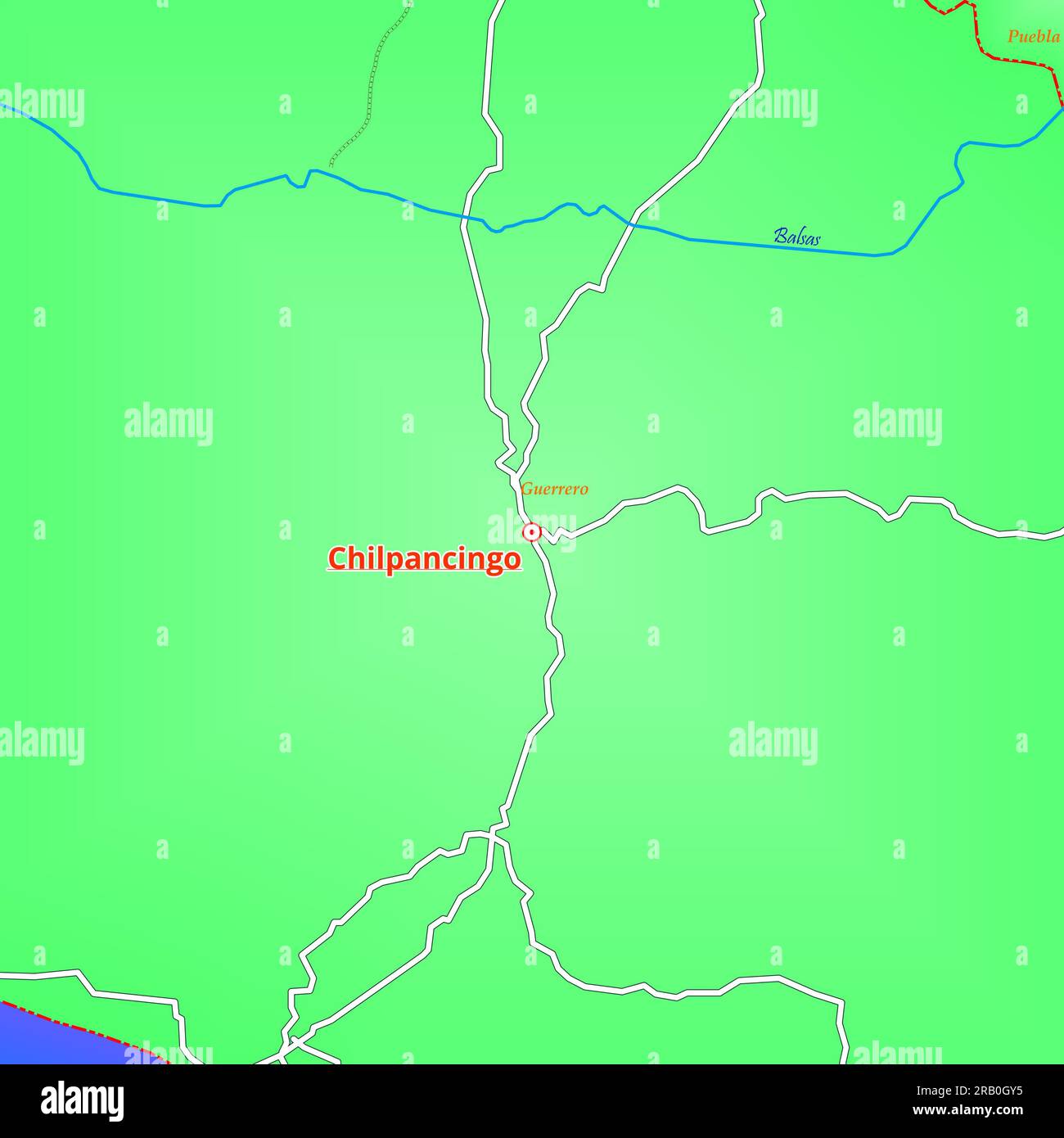 Map of Chilpancingo City in Mexico Stock Photo - Alamy