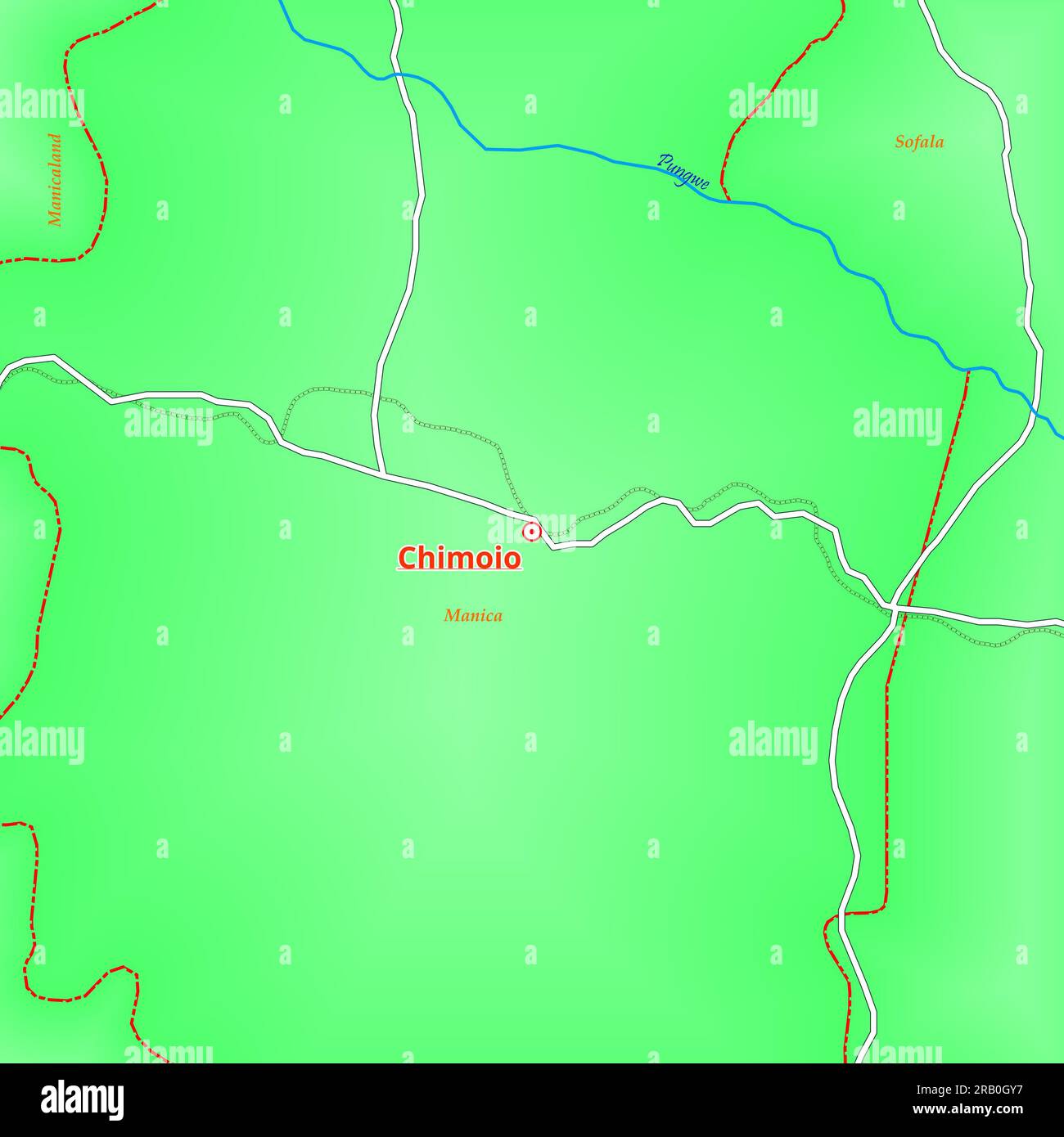 Map of Chimoio City in Mozambique Stock Photo - Alamy