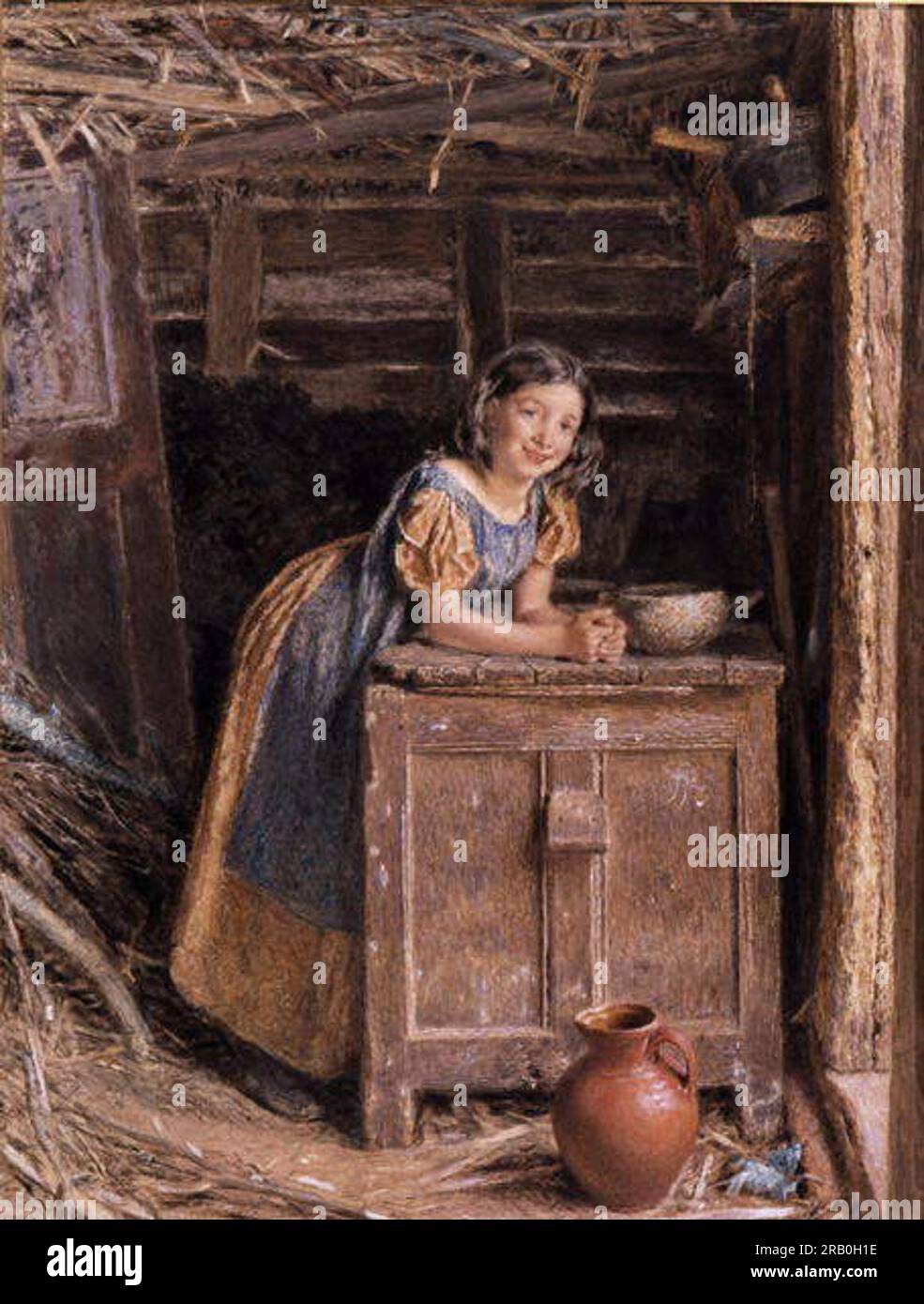 A rustic beauty 1837 by William Henry Hunt Stock Photo - Alamy