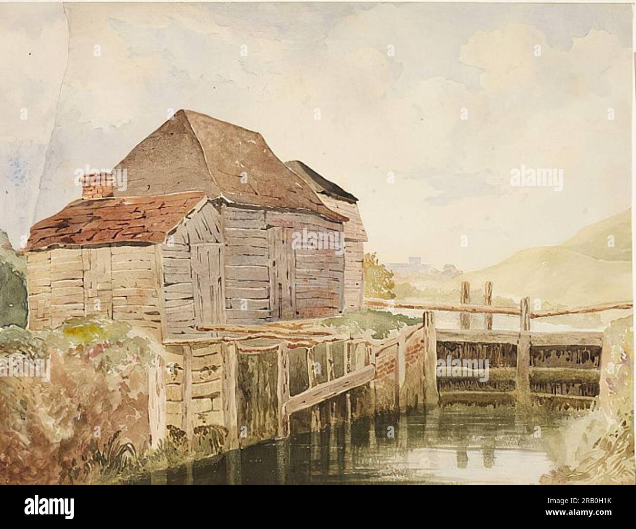 Old Mill and Lock Gates (St.Catherine's) 1840 by William Henry Hunt ...