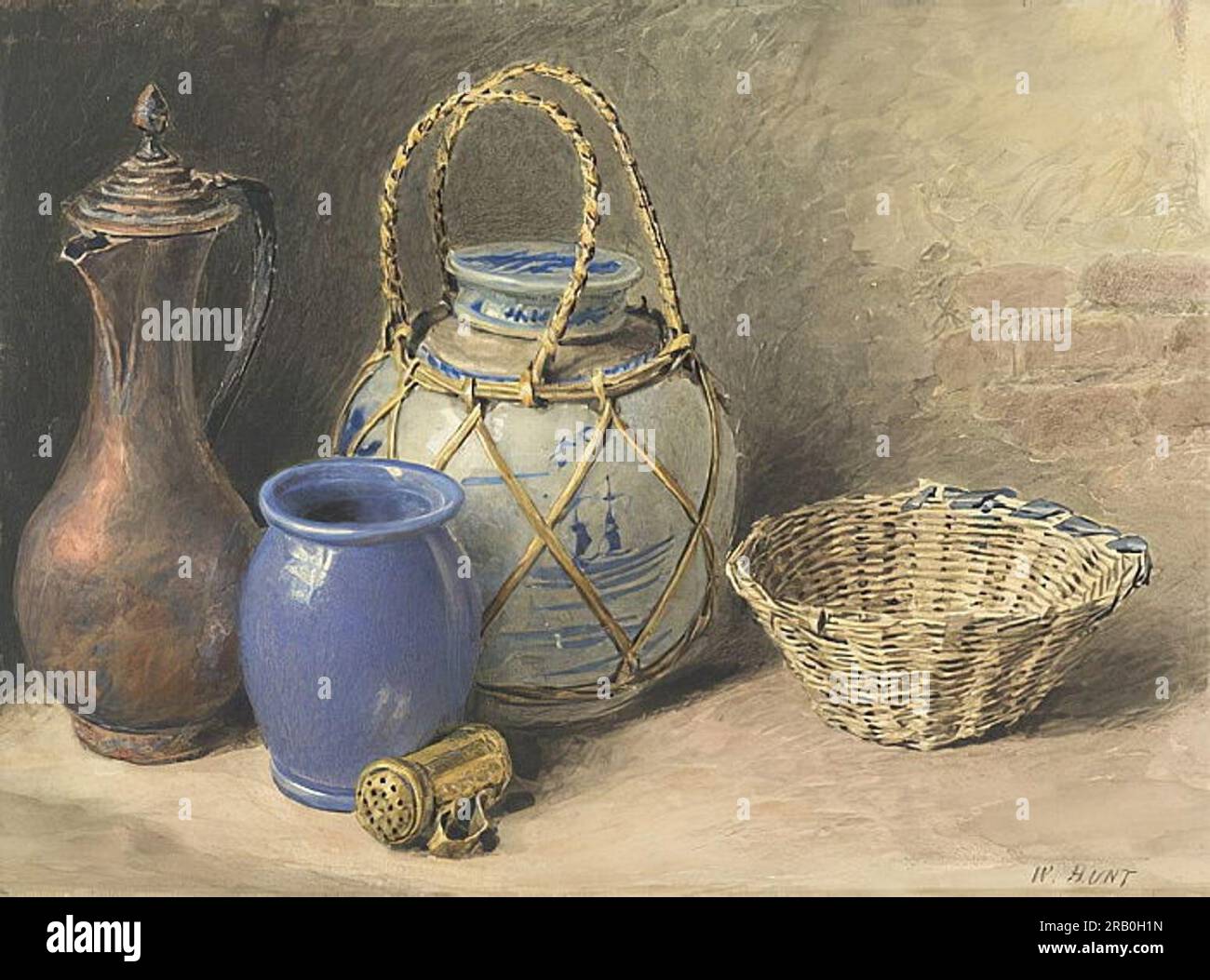 Still Life with Ginger Jar 1825 by William Henry Hunt Stock Photo - Alamy