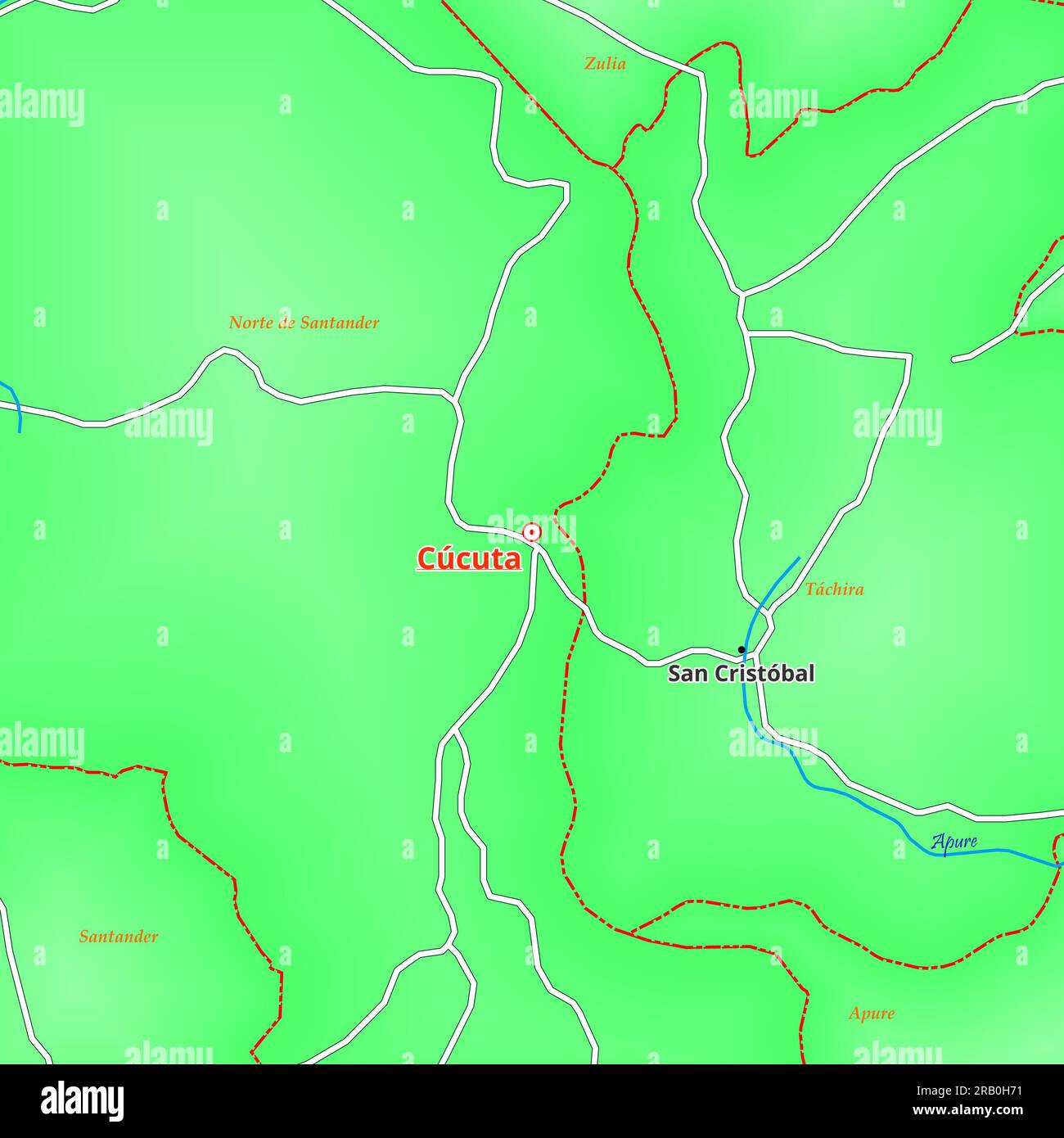 Map of Cúcuta City in Colombia Stock Photo - Alamy