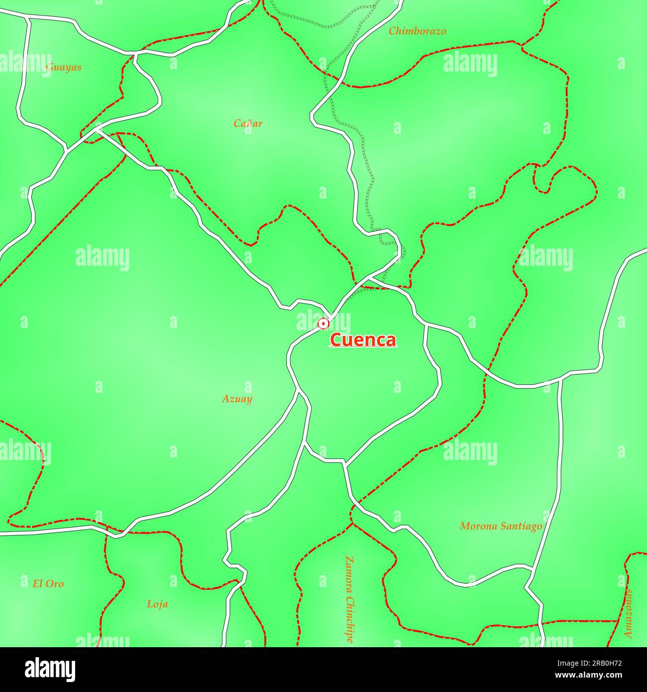 Map of Cuenca City in Ecuador Stock Photo - Alamy