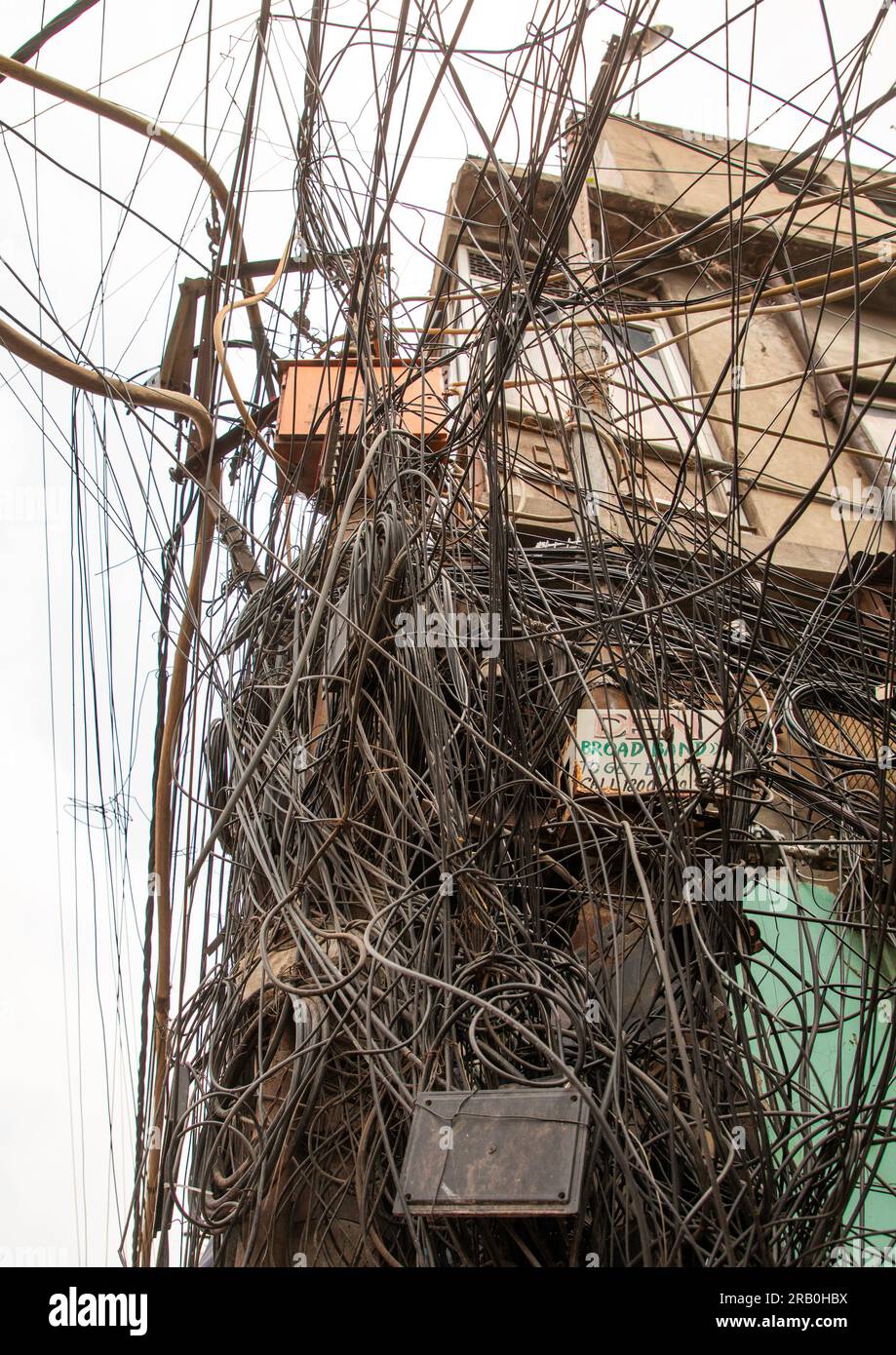 Tangle tangled wire india hi-res stock photography and images - Alamy