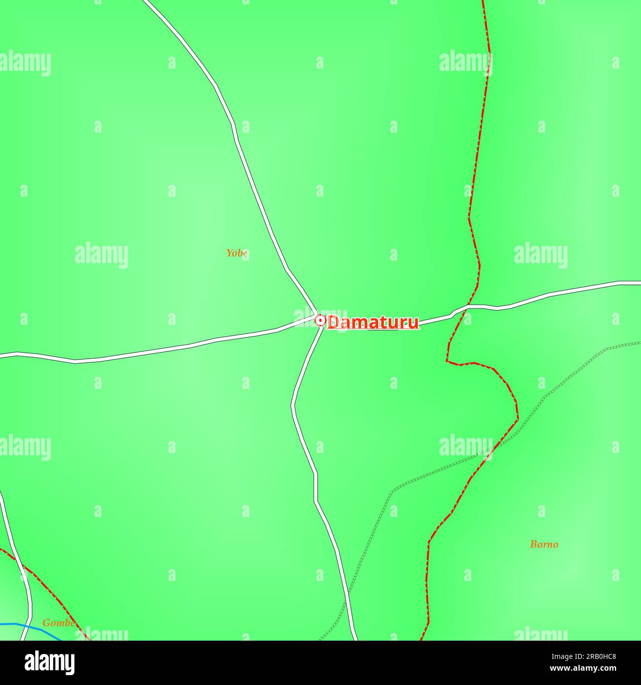 Map of Damaturu City in Nigeria Stock Photo - Alamy