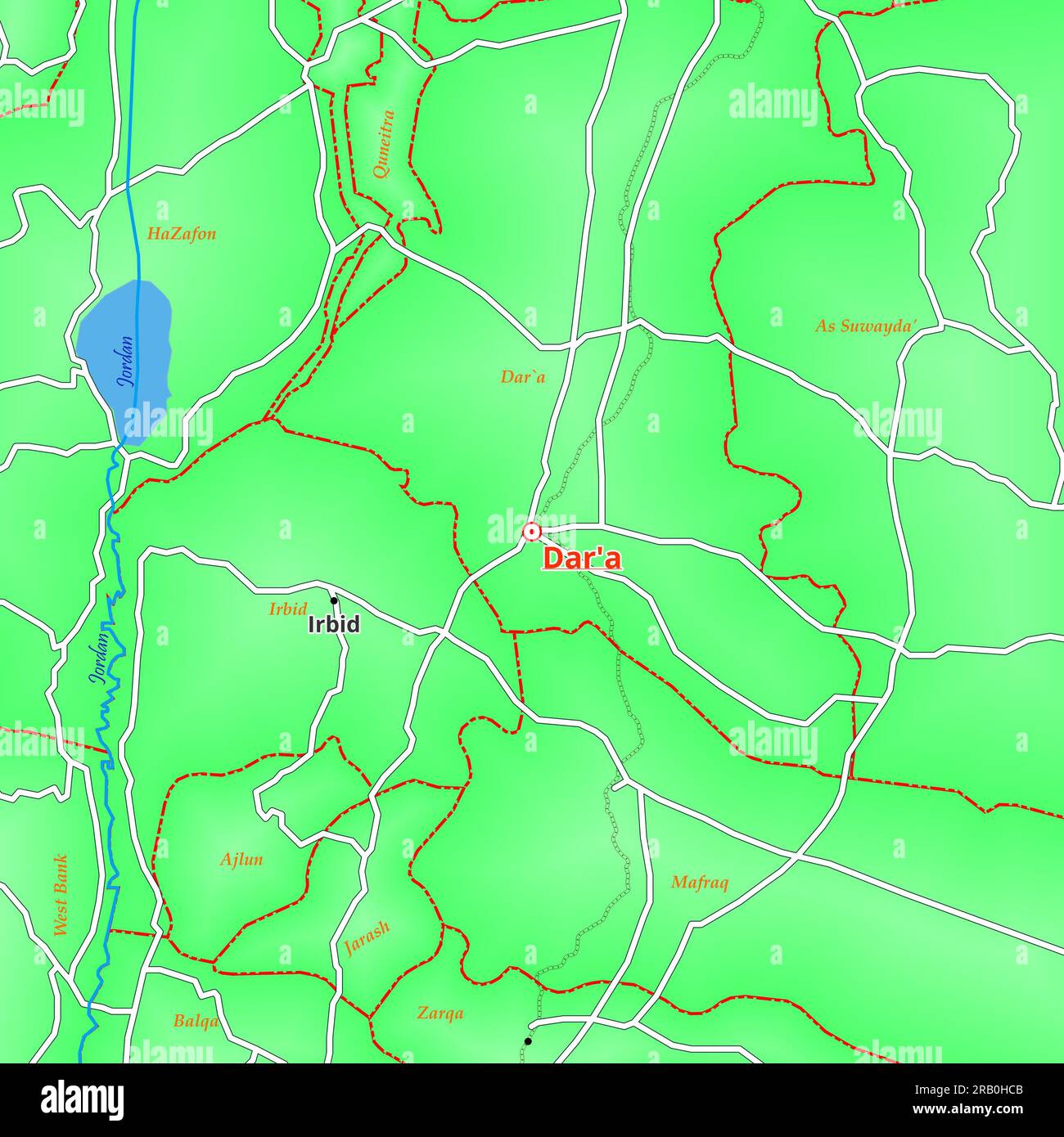 Map of Dar'a City in Syria Stock Photo - Alamy