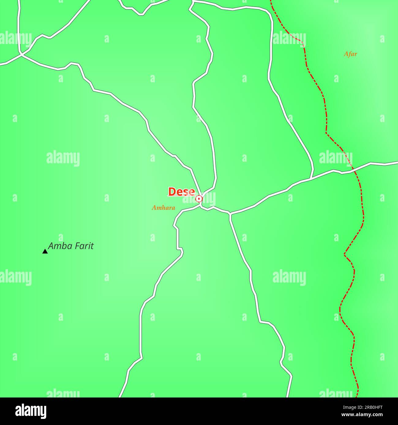 Map of Dese City in Ethiopia Stock Photo - Alamy