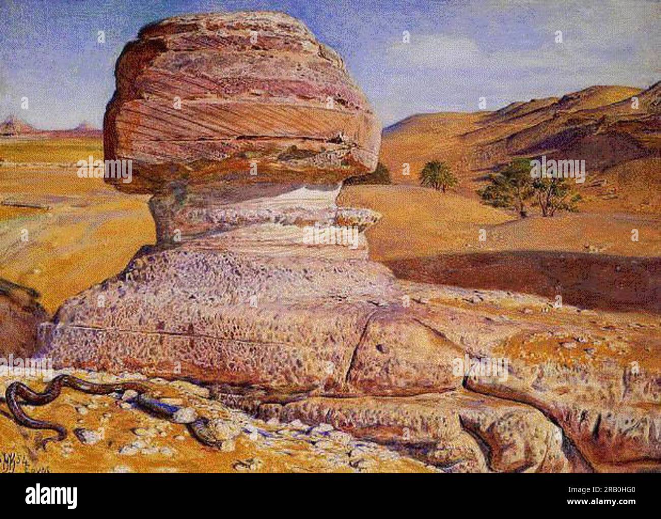 The Sphinx at Gizeh 1854 by William Holman Hunt Stock Photo - Alamy