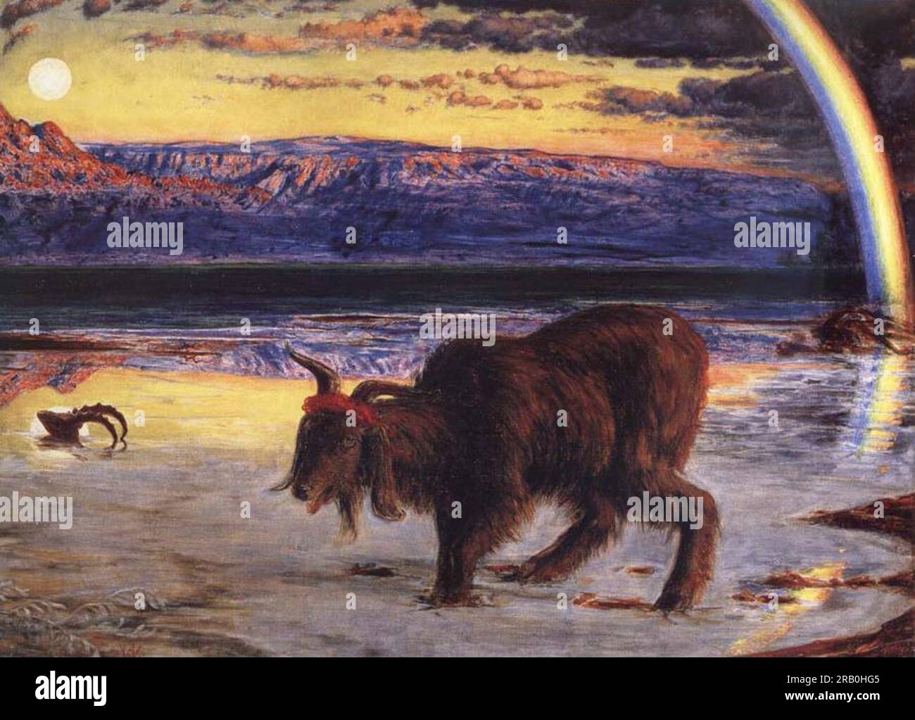The Scapegoat 1854 by William Holman Hunt Stock Photo - Alamy
