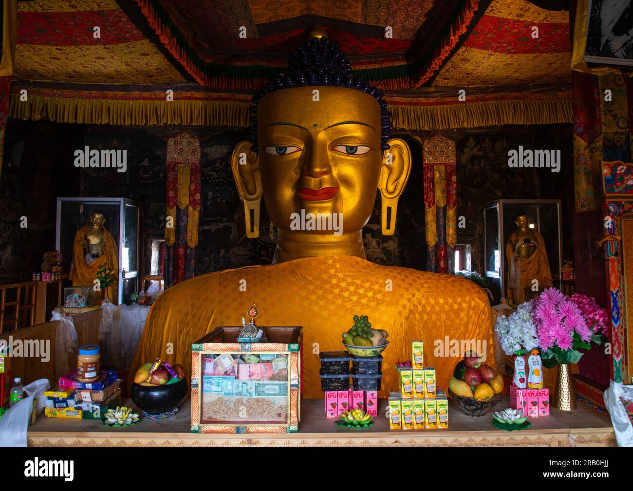 Buddha statue in Shey Monastery, Ladakh, Shey, India Stock Photo - Alamy