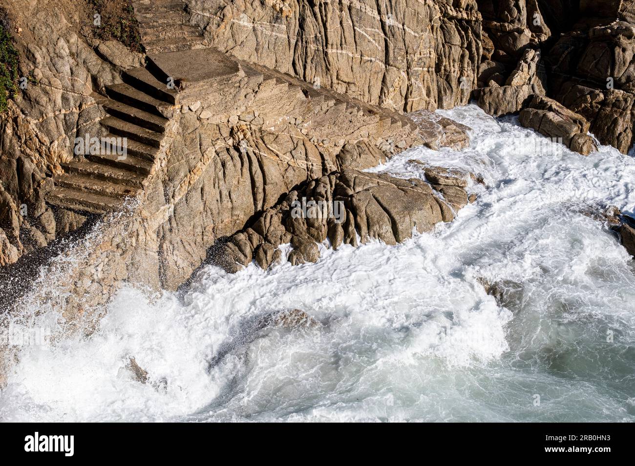 stairs on a cliff in the Mediterranean Stock Photo - Alamy