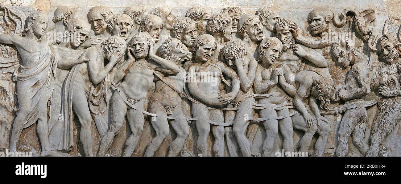 Bas-reliefs of the Duomo, detail of the fourth pillar, universal ...