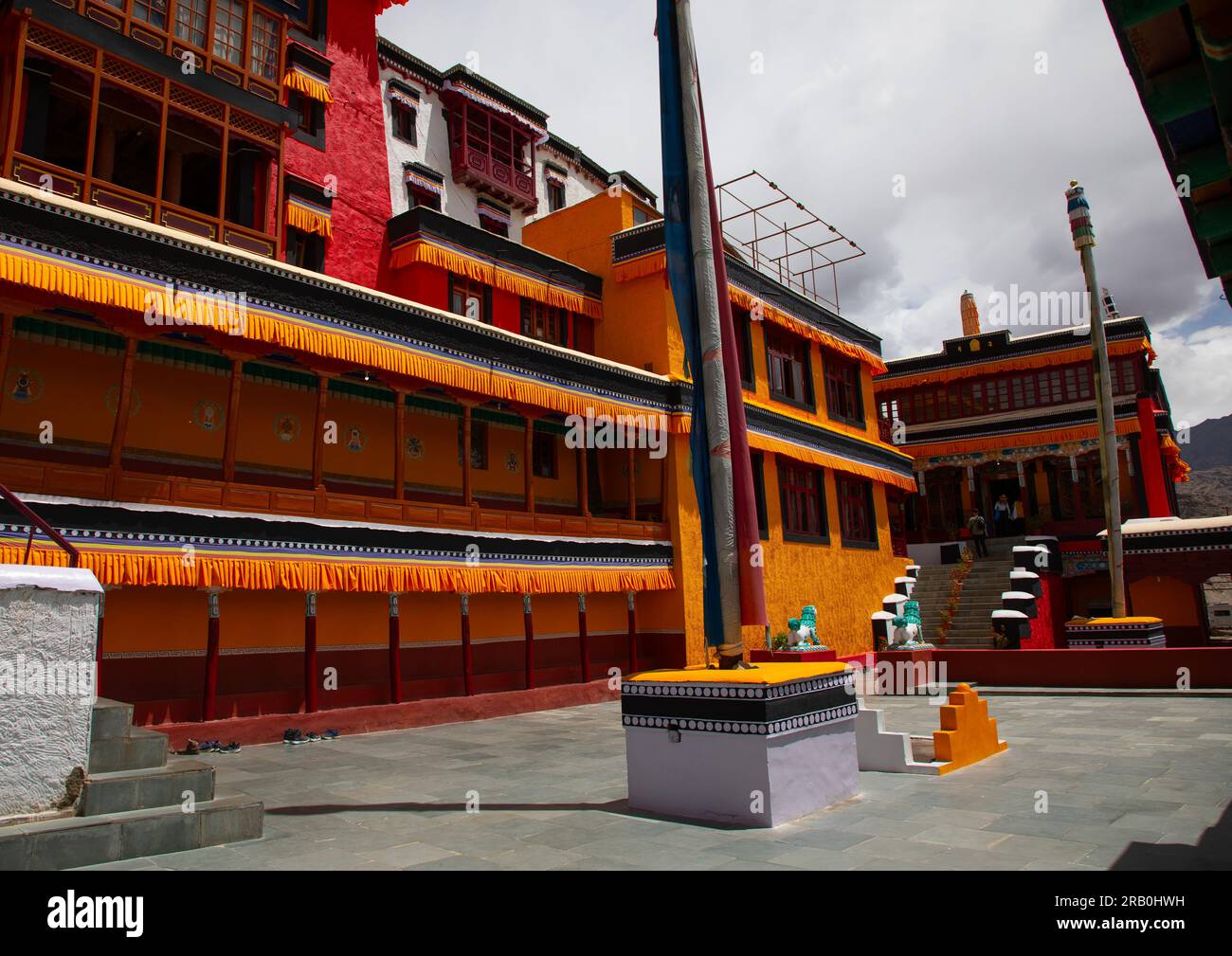 Thiksey monastery courtyard, Ladakh, Thiksey, India Stock Photo - Alamy