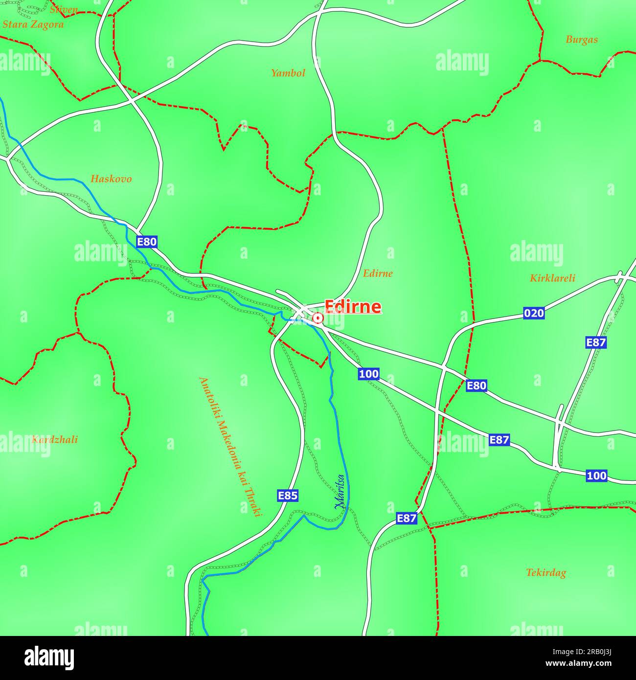 Map of edirne hi-res stock photography and images - Alamy