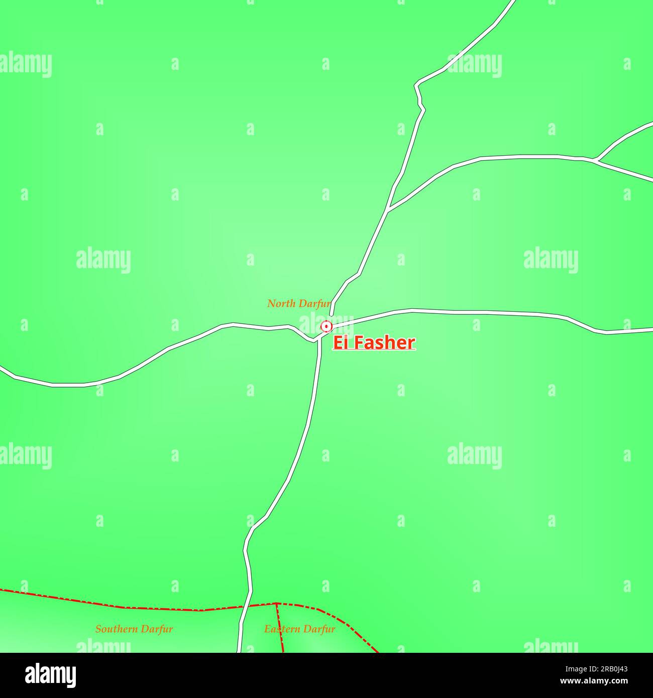 Map of El Fasher City in Sudan Stock Photo - Alamy
