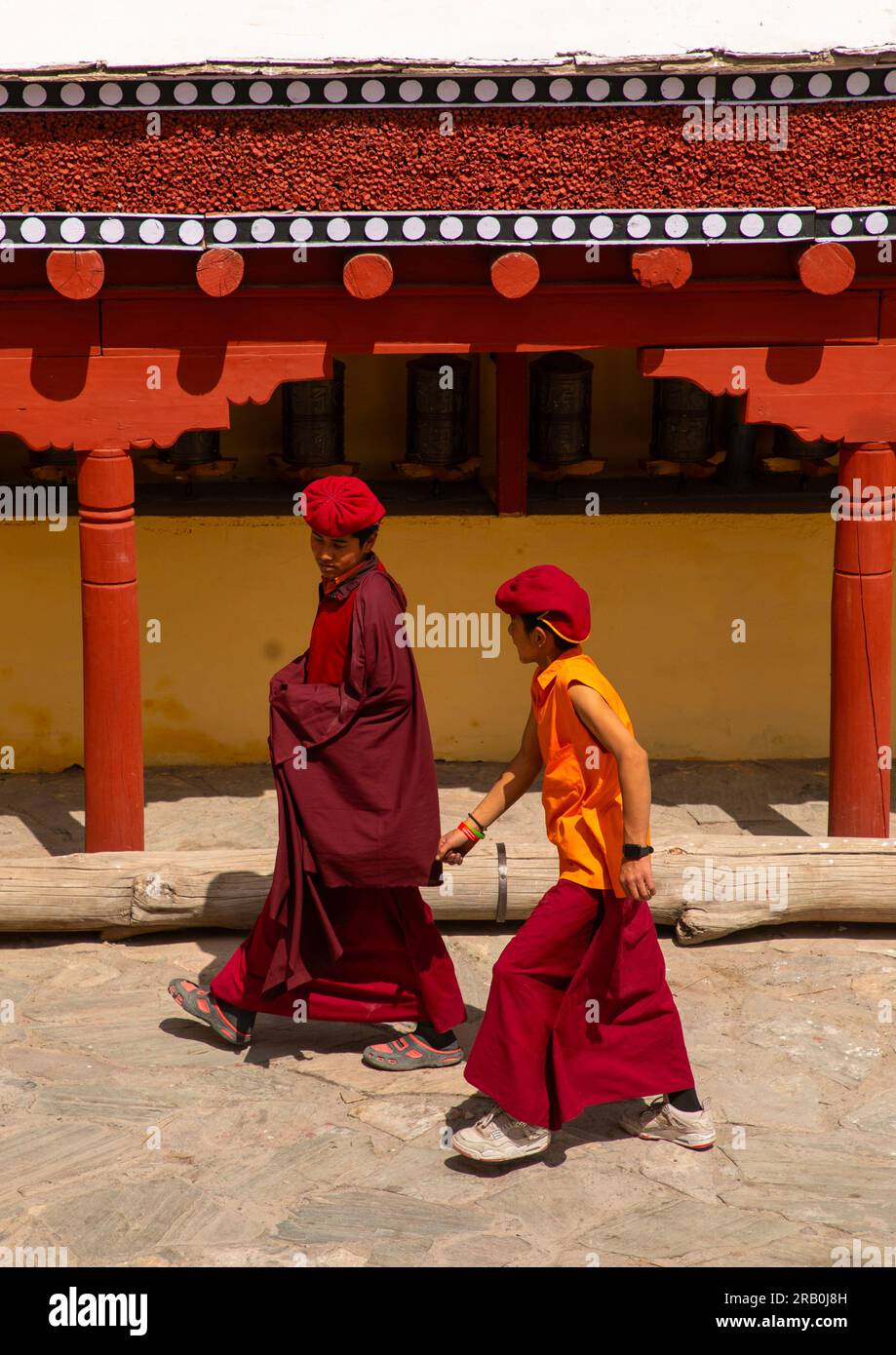 Young lamas in Hemis monastery, Ladakh, Hemis, India Stock Photo - Alamy