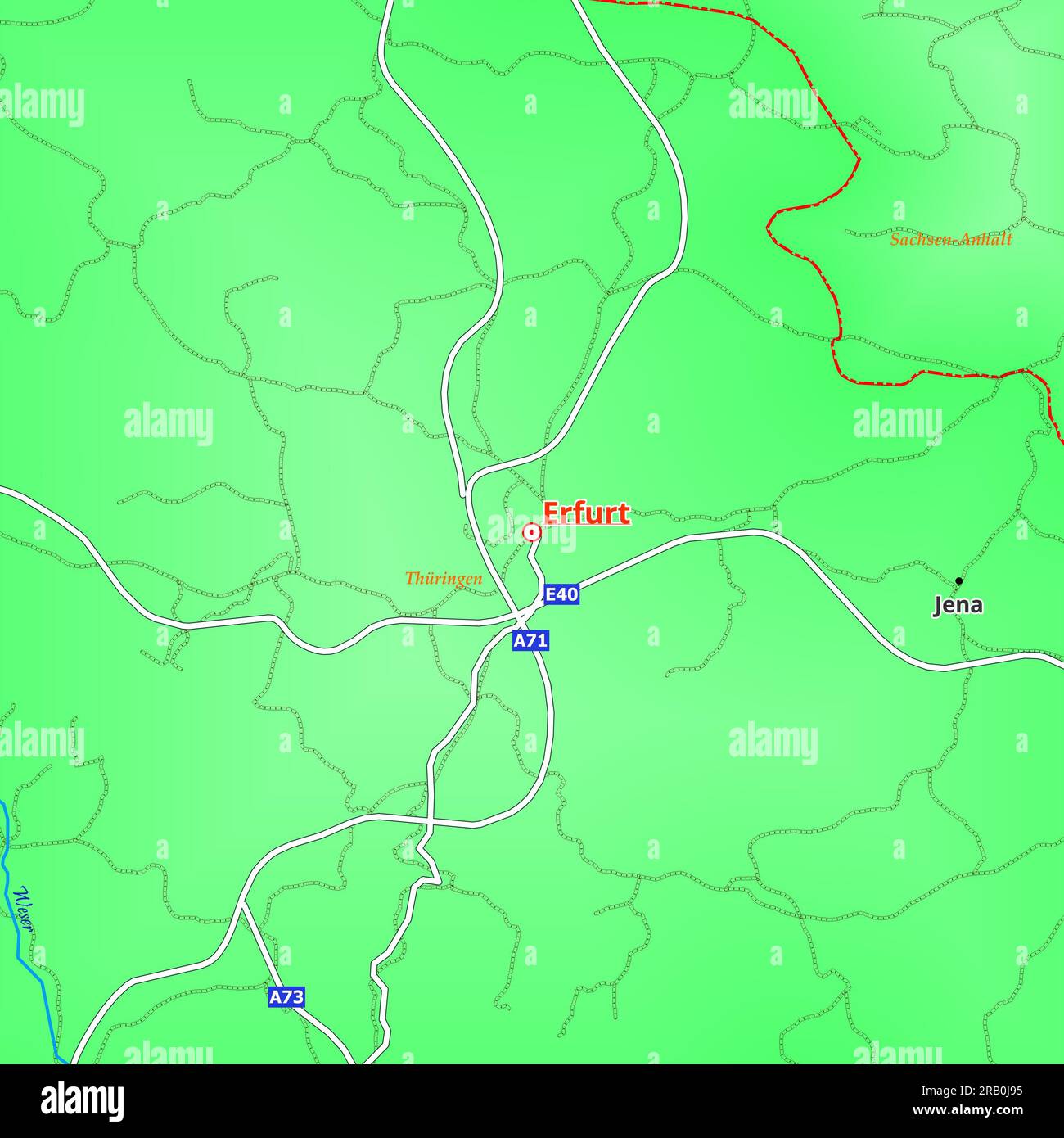 Map of Erfurt City in Germany Stock Photo - Alamy