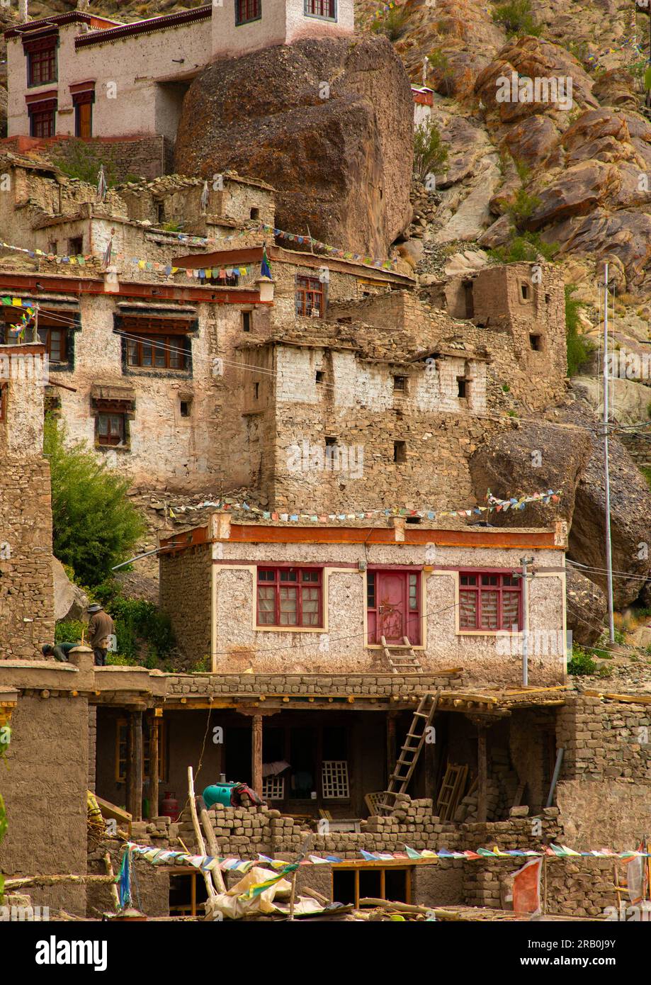 Hemis monastery houses, Ladakh, Hemis, India Stock Photo - Alamy