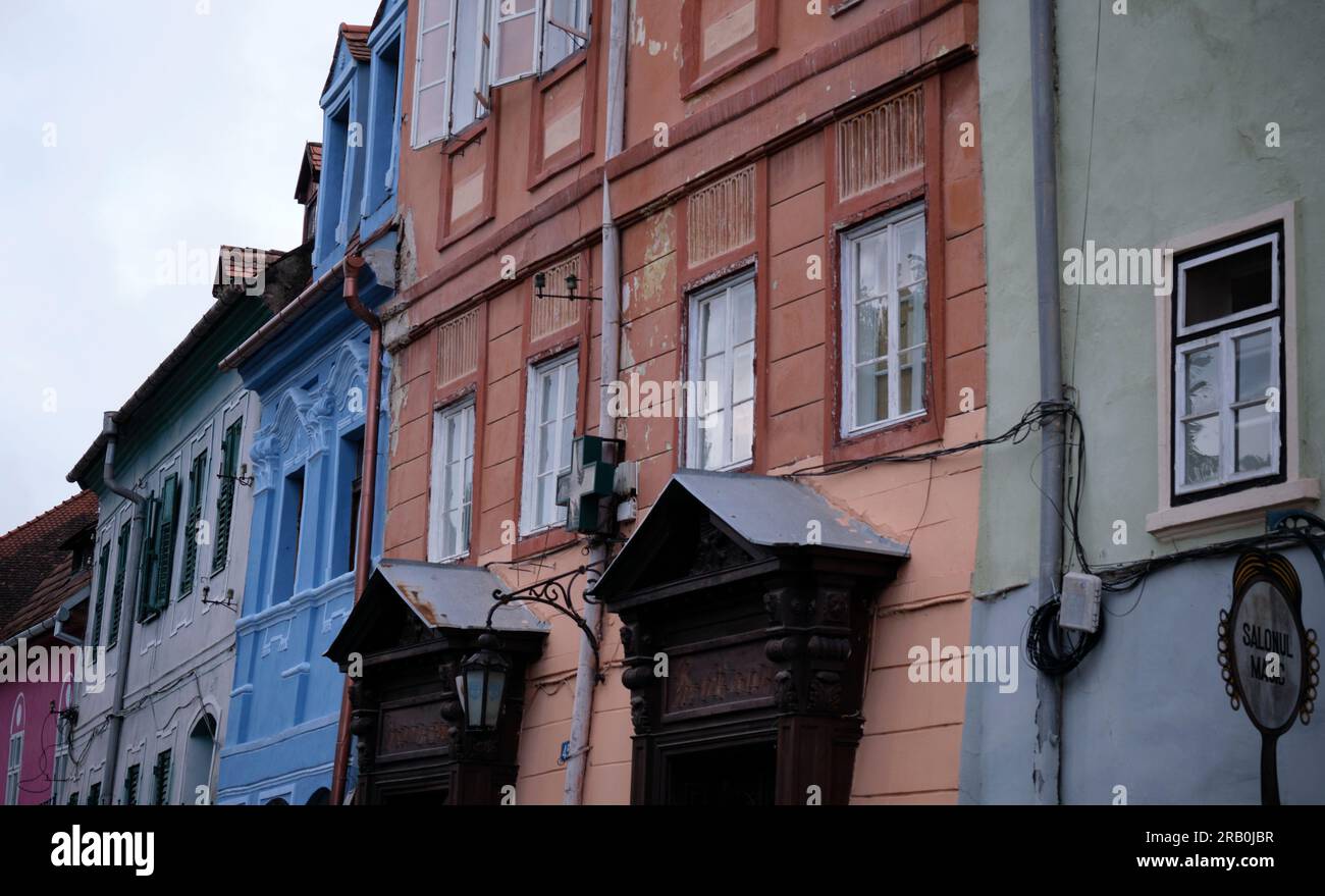Colorful house in the citadel of Sighisoara,Romania Stock Photo - Alamy