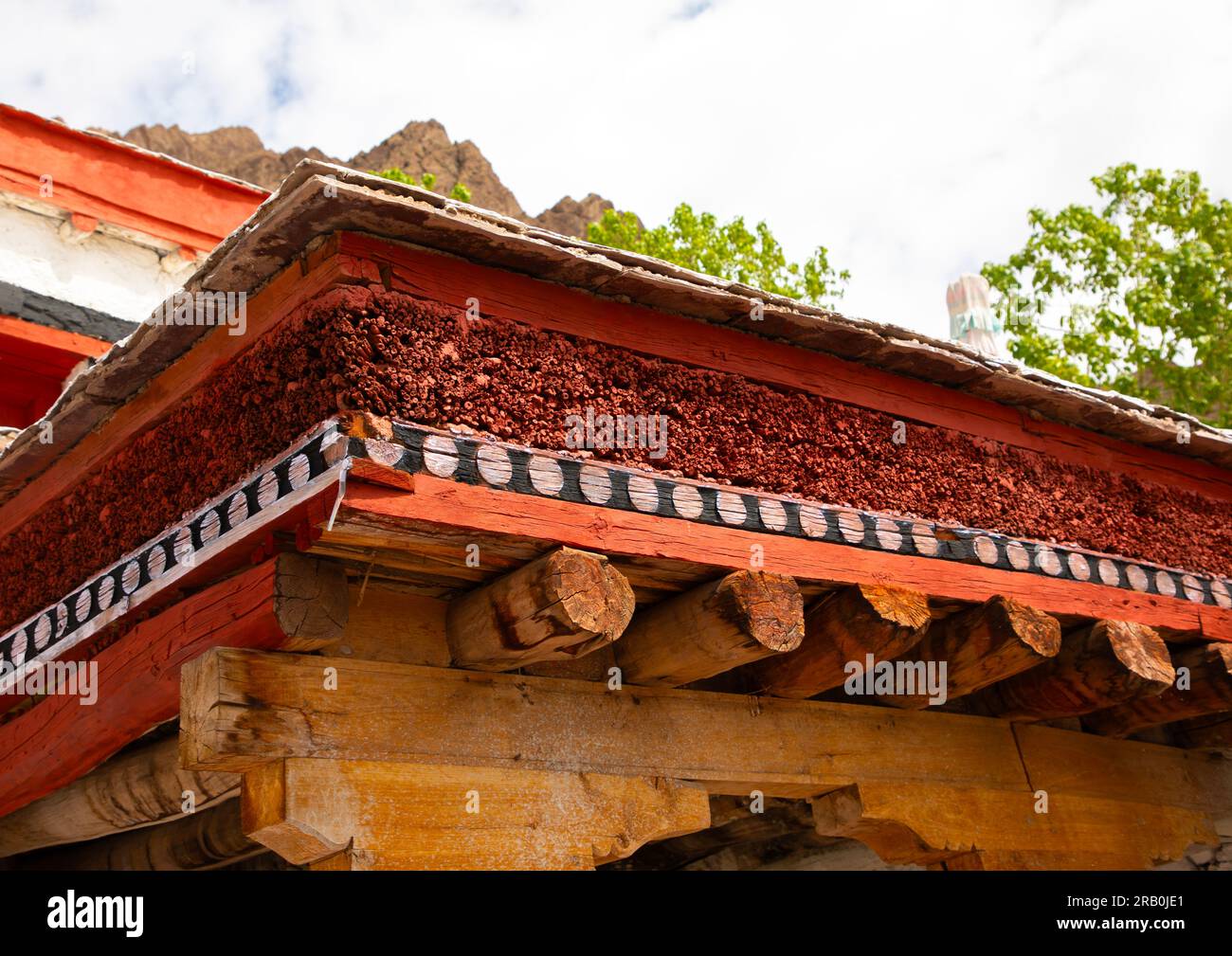 Hemis monastery roof detail, Ladakh, Hemis, India Stock Photo - Alamy