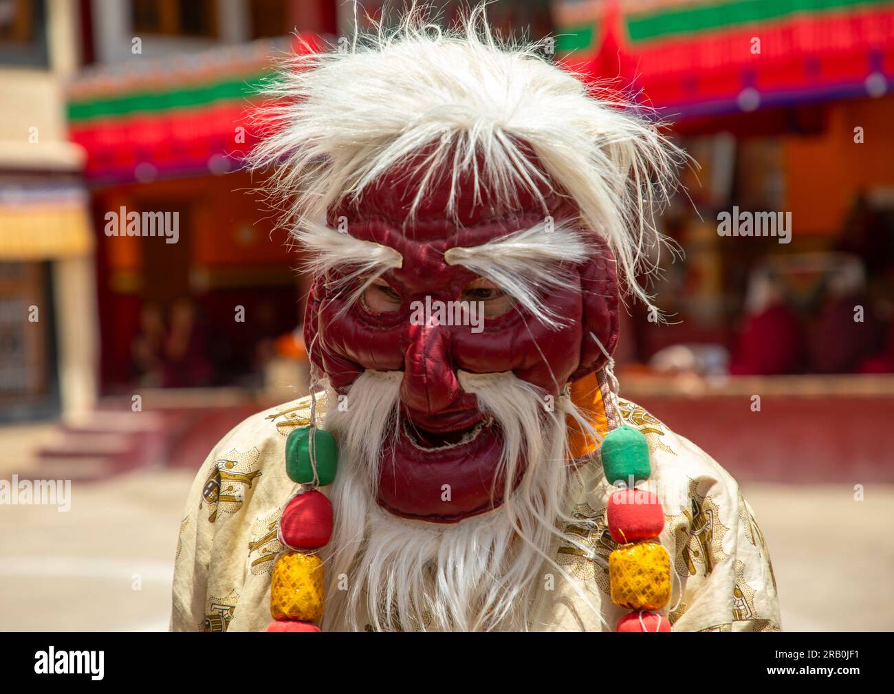 Cham dance with masked lamas in Lamayuru Monastery, Ladakh, Khalatse ...