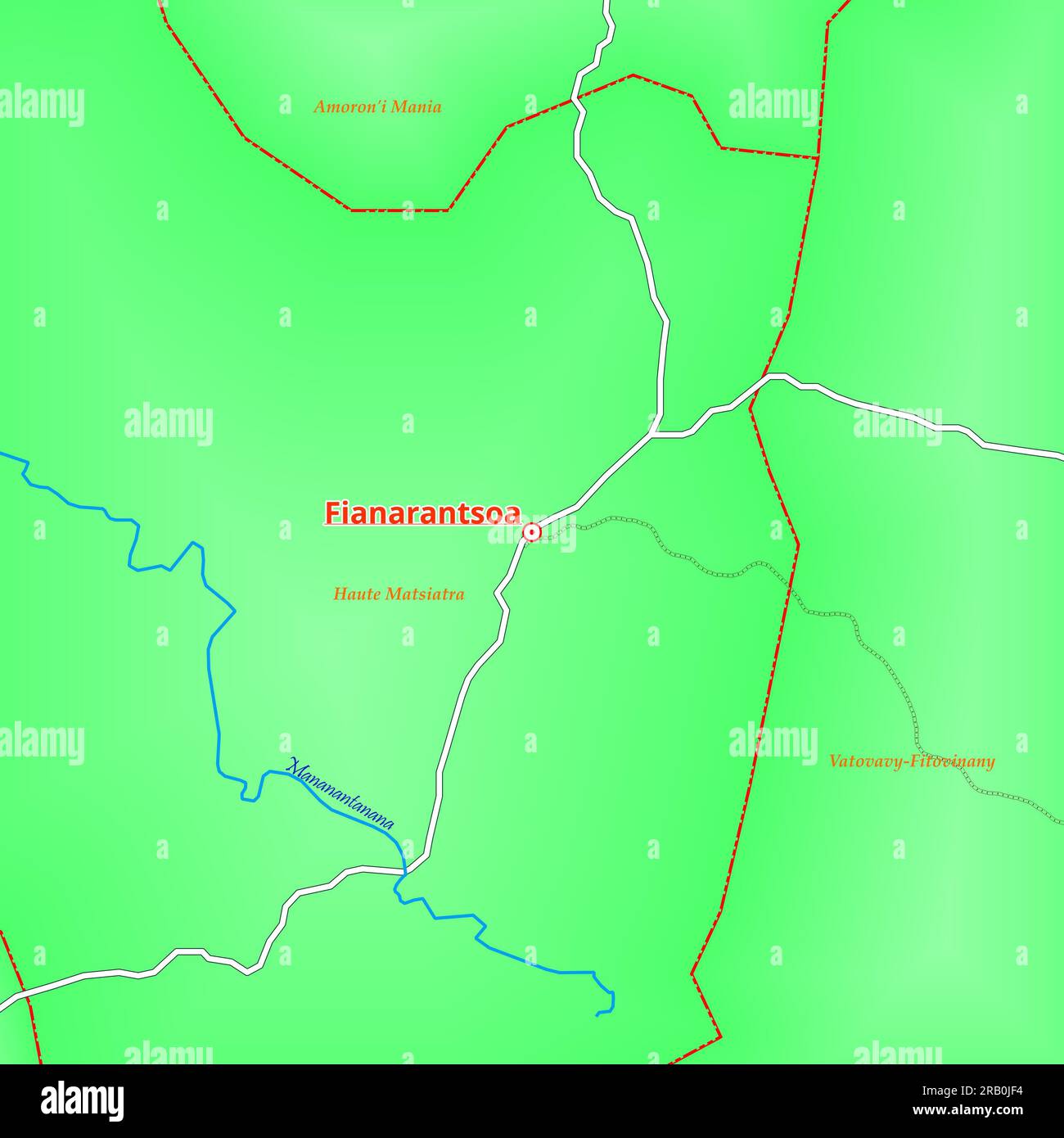 Ilustration map of Fianarantsoa City in Madagascar Stock Photo - Alamy
