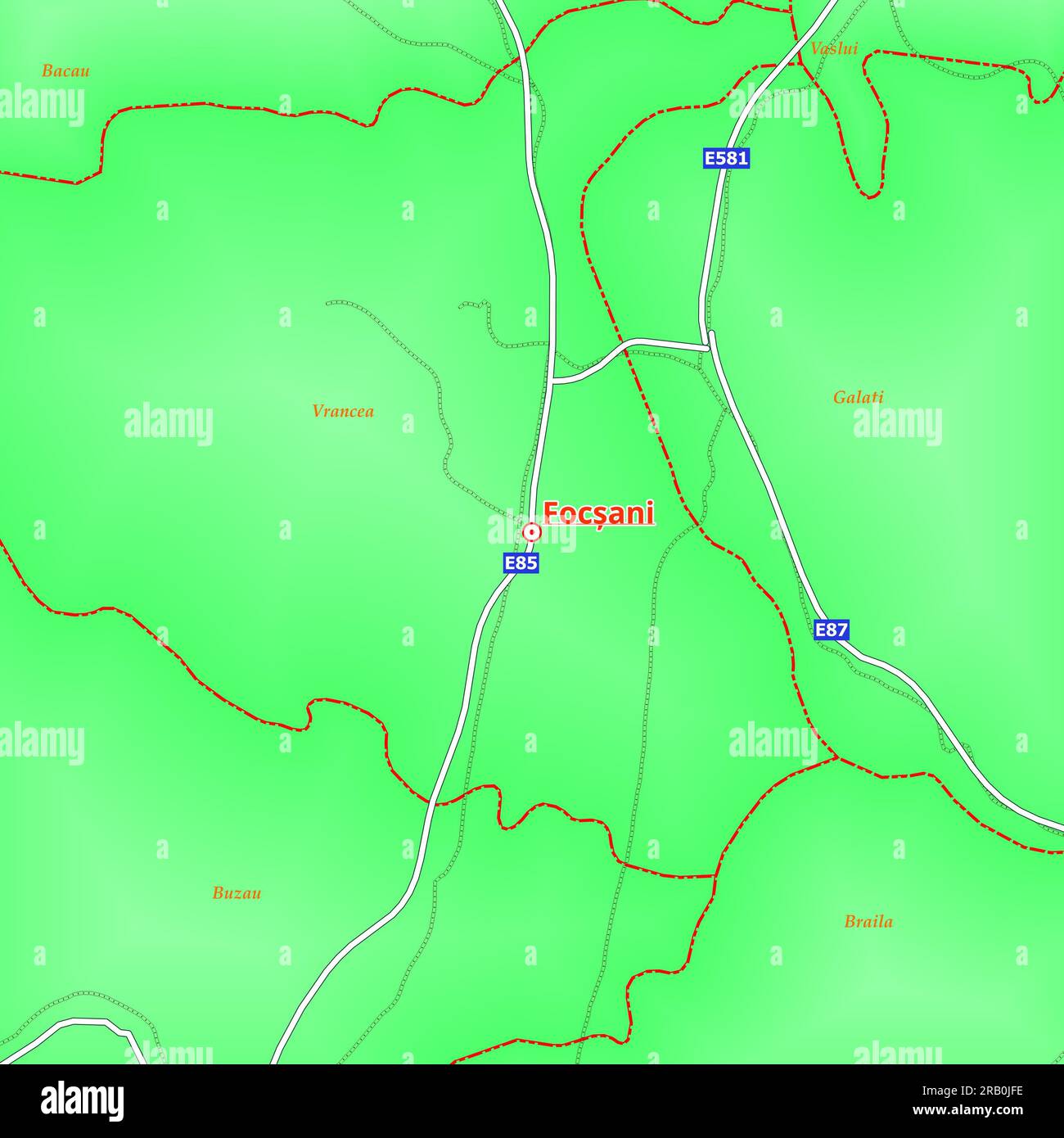 Ilustration map of Focșani City in Romania Stock Photo - Alamy
