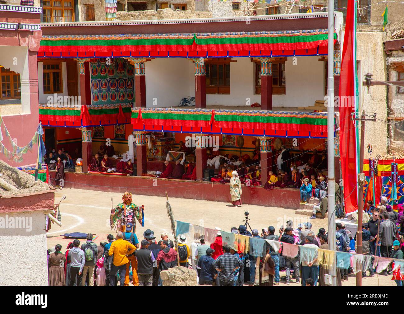 Cham dance with masked lamas in Lamayuru Monastery, Ladakh, Khalatse ...